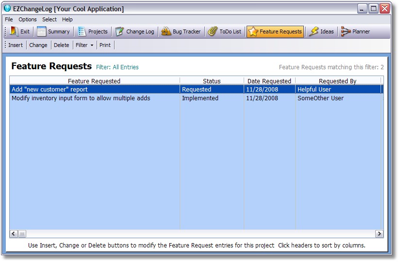 Feature Requests